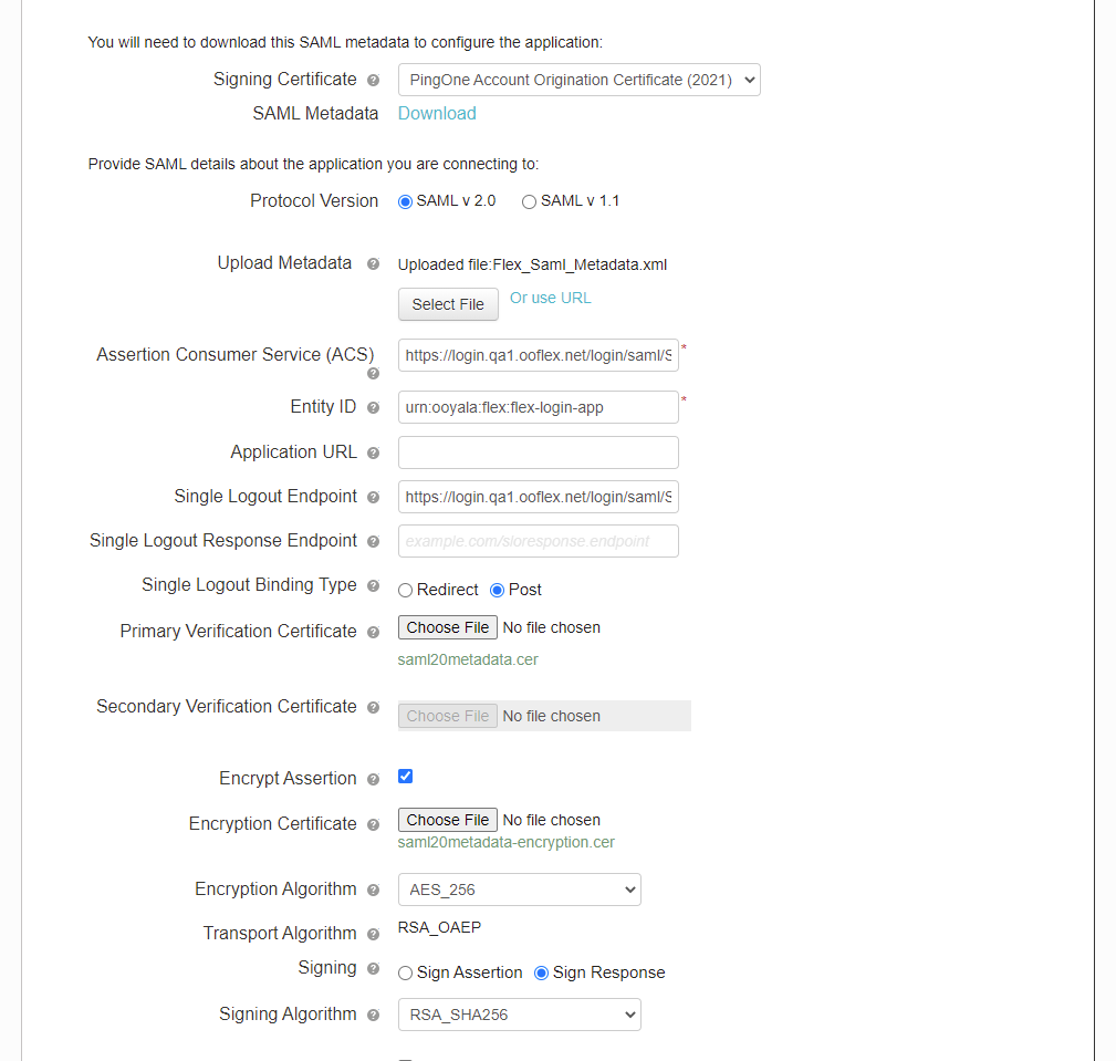 PingOne (Cloud-based SSO from PingIdentity) Integration :: Dalet Flex Documentation