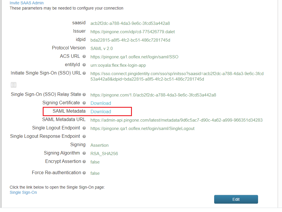 PingOne (Cloud-based SSO from PingIdentity) Integration :: Dalet Flex Documentation