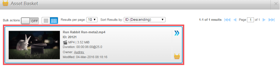 Asset Basket :: Dalet Flex Documentation