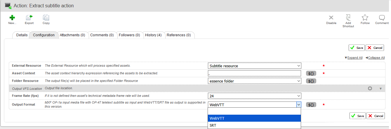 Subtitle Configuration :: Dalet Flex Documentation