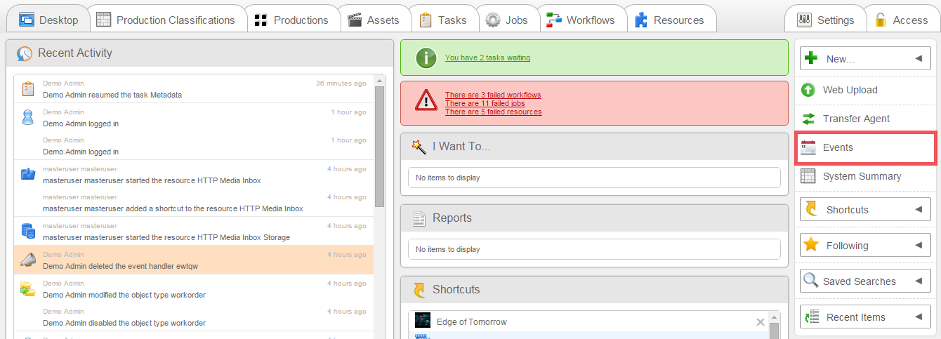 Events & Notifications :: Dalet Flex Documentation
