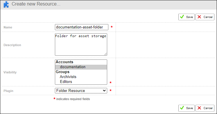 Step 2 - Creating Folder Resources :: Dalet Flex Documentation