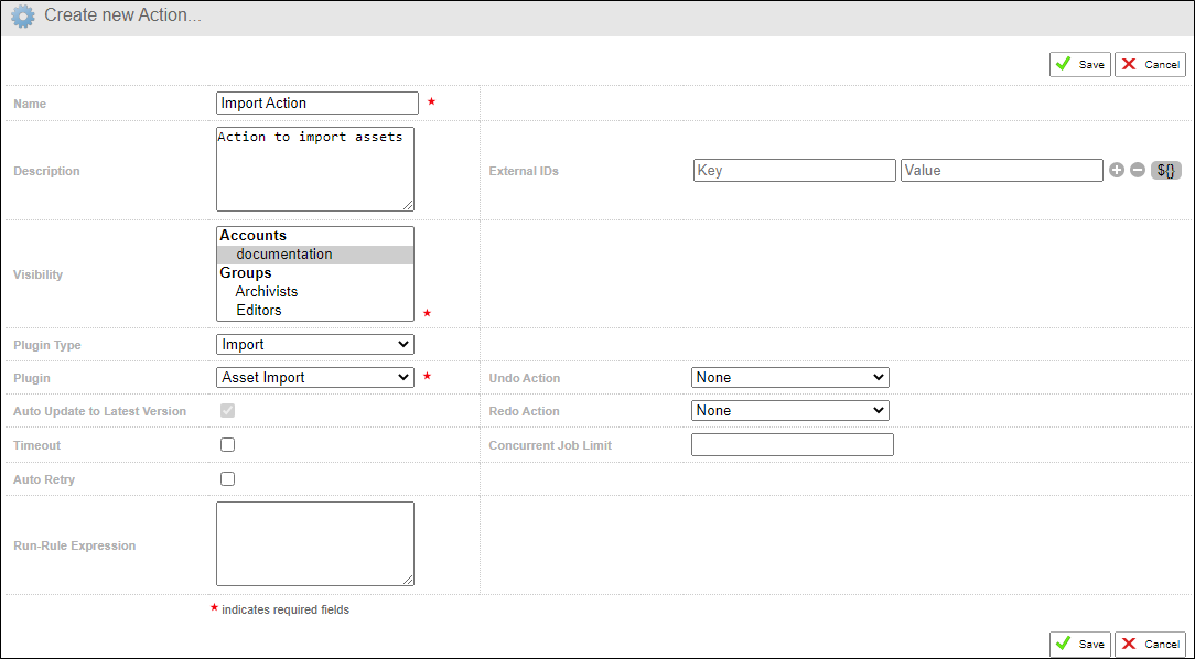Step 3 - Creating Actions :: Dalet Flex Documentation
