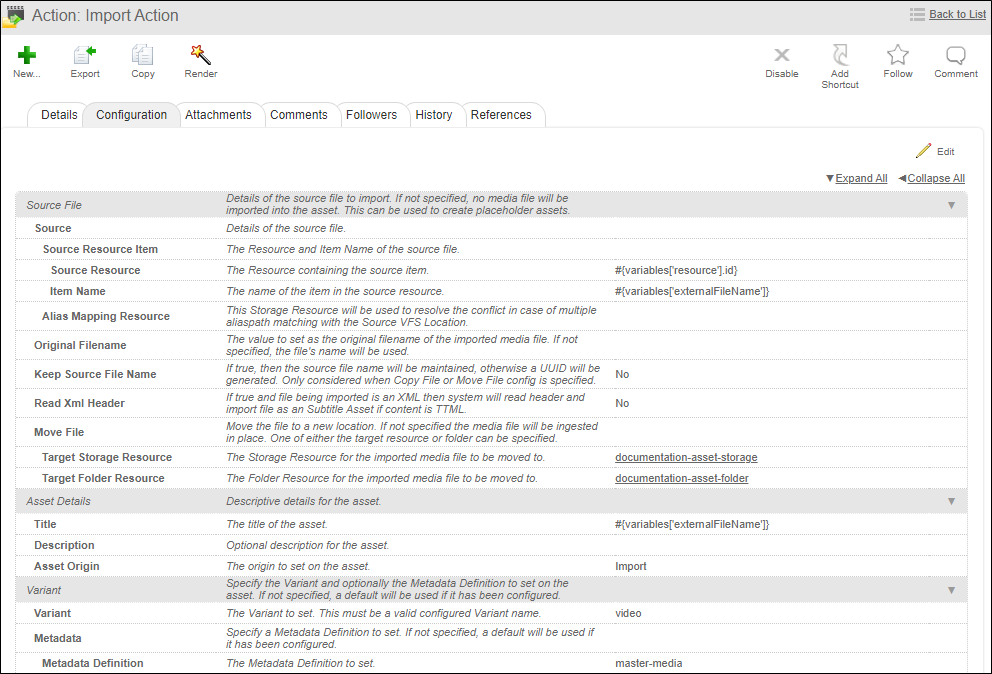 Step 3 - Creating Actions :: Dalet Flex Documentation