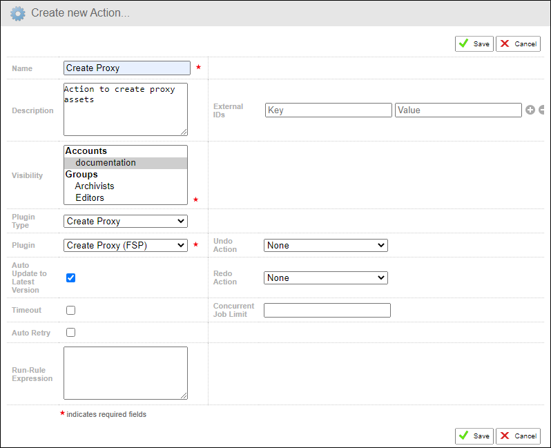 Step 3 - Creating Actions :: Dalet Flex Documentation