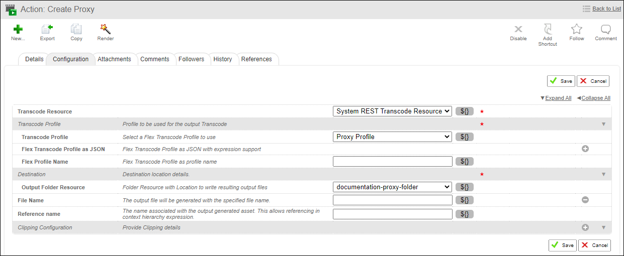 Step 3 - Creating Actions :: Dalet Flex Documentation