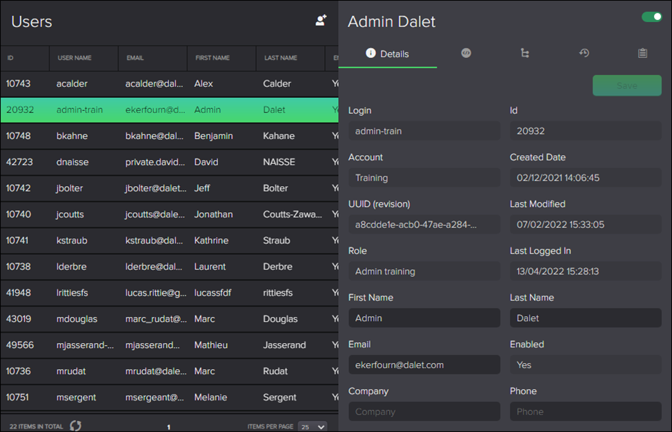 User Management :: Dalet Flex Documentation
