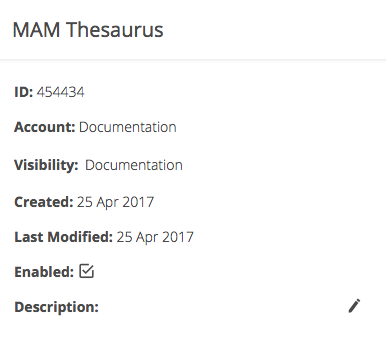 Thesaurus :: Dalet Flex Documentation