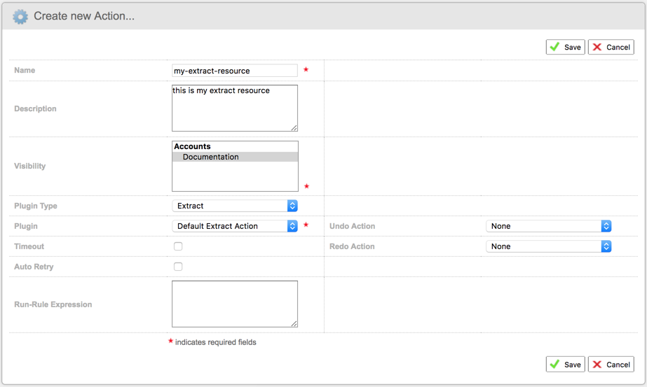 Creating an Extract Action :: Dalet Flex Documentation